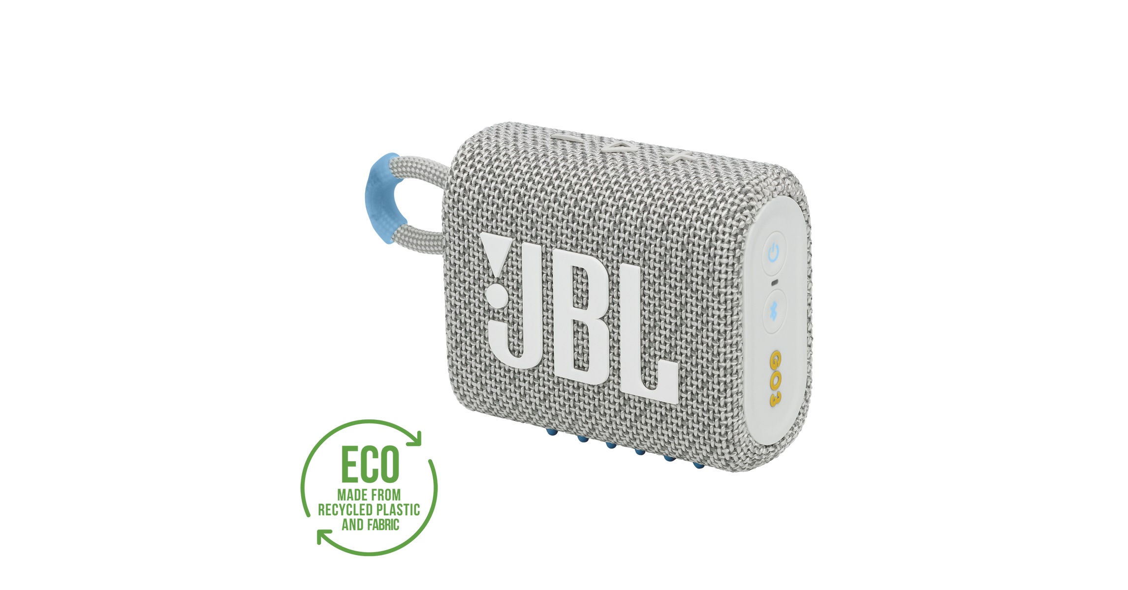 JBL GO 3 ECO hordozható bluetooth hangszóró, fehér | ExtremeAudio prémium HiFi webshop