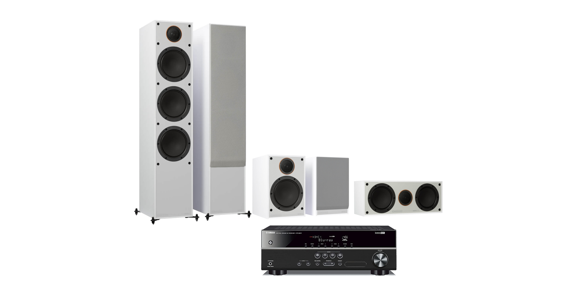 Yamaha HTR-2071 + Monitor Audio Monitor 300 (4G) 5.0 házimozi szett ...
