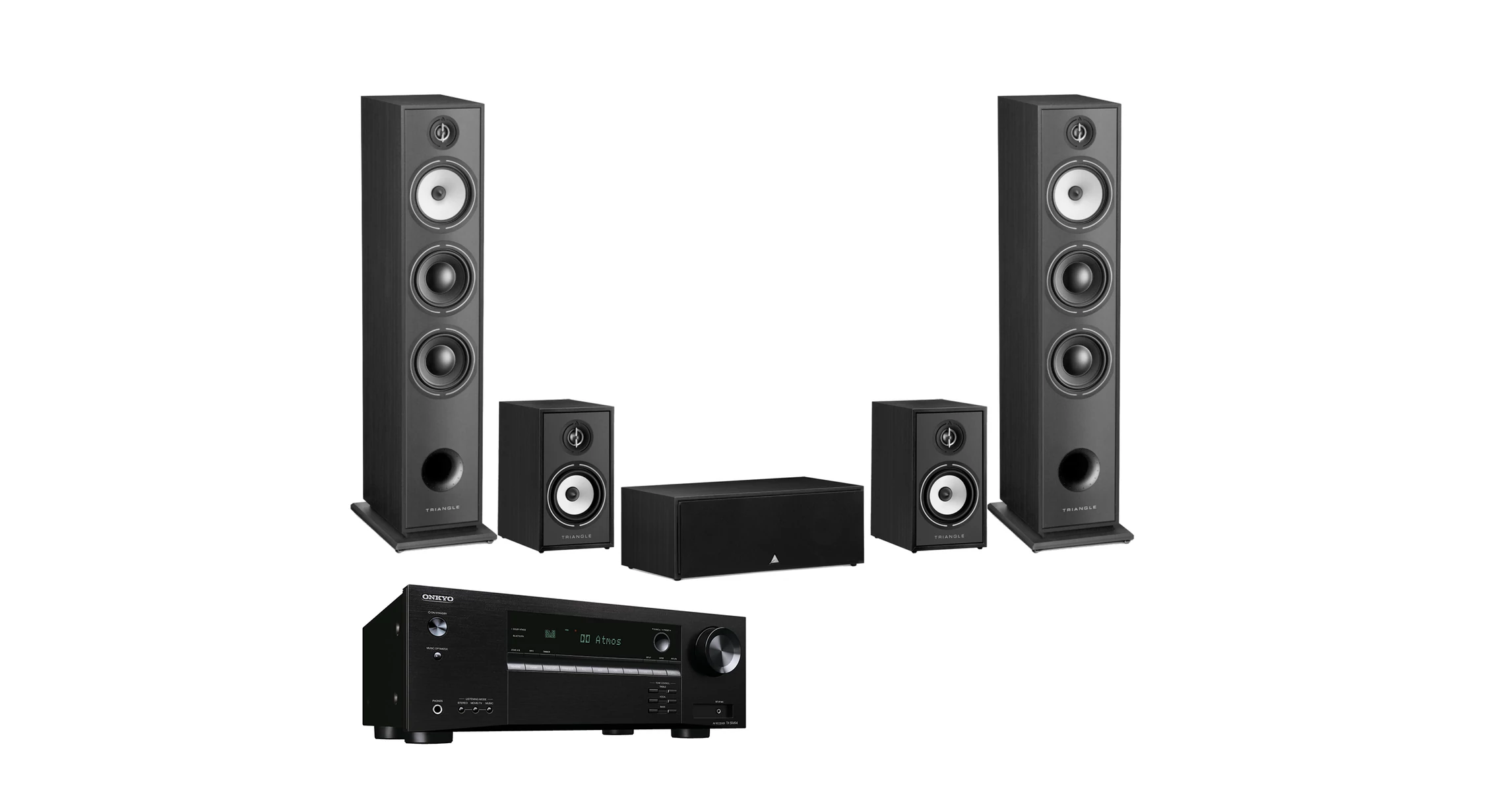 Onkyo TX-SR494 DAB 7.2 + Triangle Borea BR08 5.0 házimozi szett ...