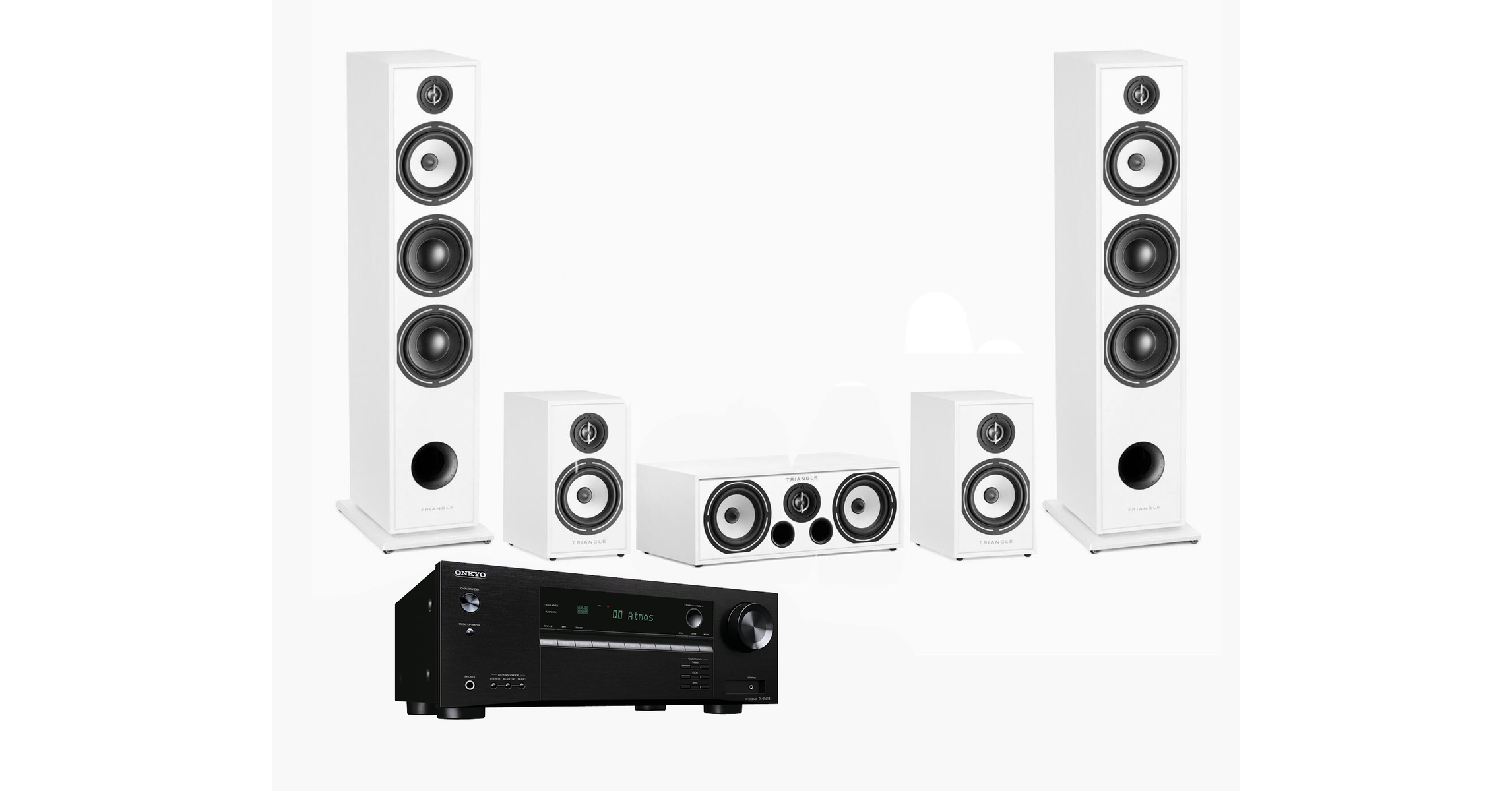 Onkyo TX-SR494 DAB 7.2 + Triangle Borea BR08 5.0 házimozi szett ...
